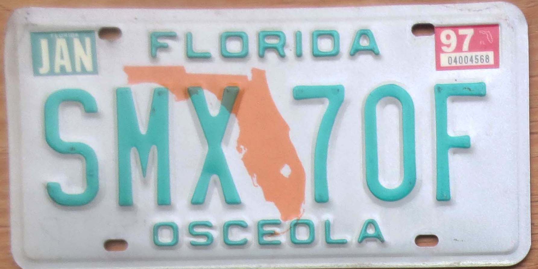 Florida Licence Plate