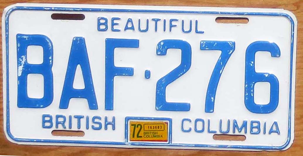 British Columbia | Product categories | Automobile License Plate Store ...