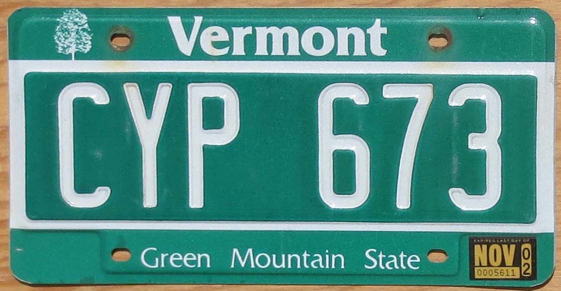Vermont | Product categories | Automobile License Plate Store ...
