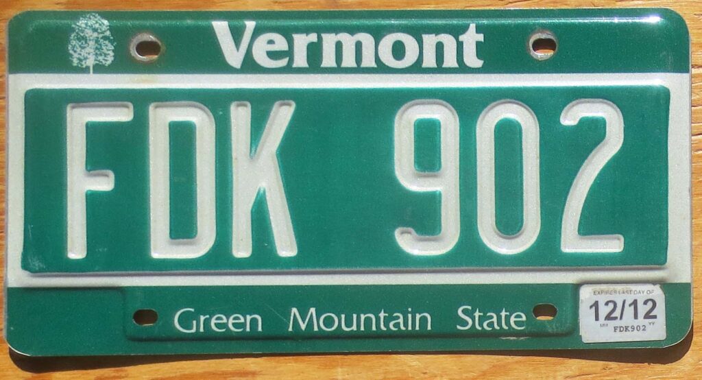Vermont Archives - Automobile License Plate Store: Collectible License ...