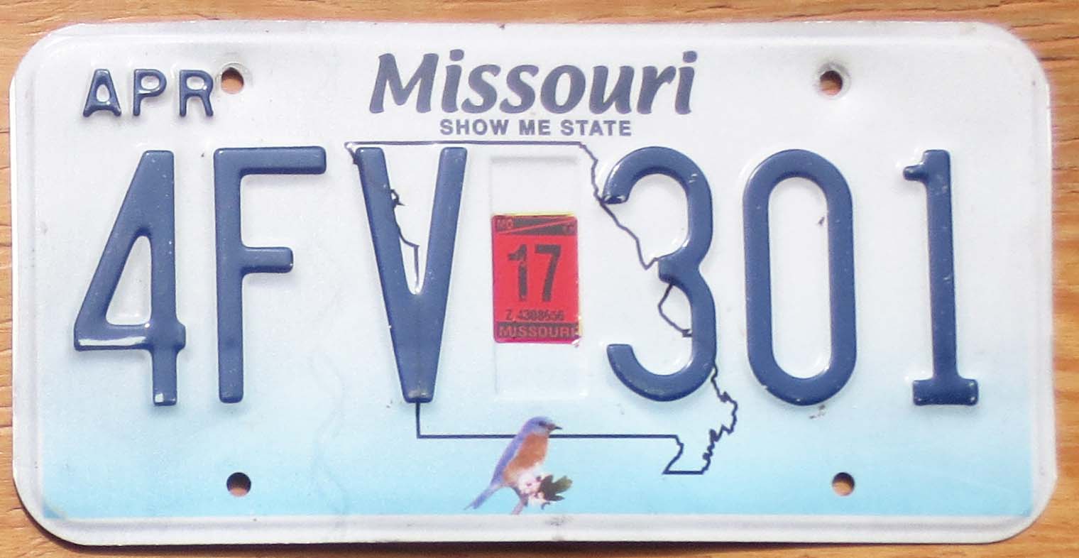 2017 Missouri vg | Automobile License Plate Store: Collectible License ...