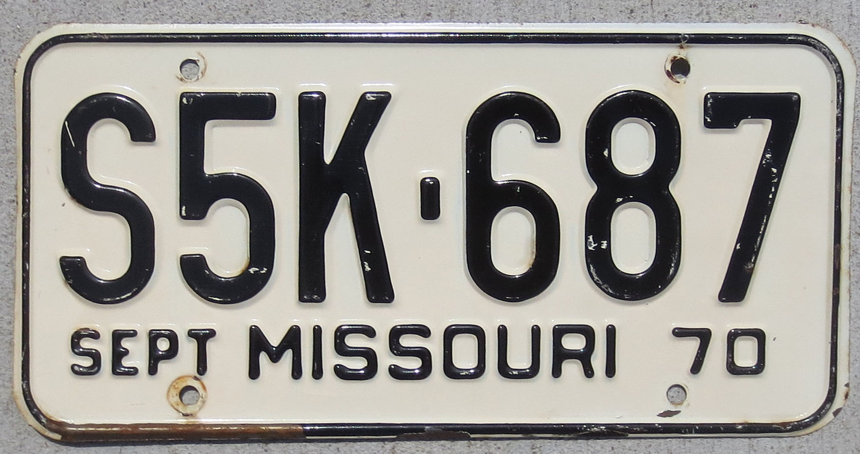 1970 Missouri vg- Automobile License Plate Store: Collectible License ...