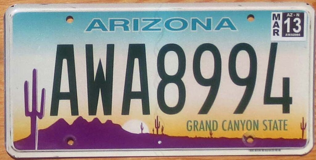 Arizona | Product categories | Automobile License Plate Store ...