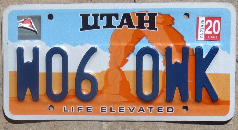 2000 Utah arch vg+ - Automobile License Plate Store: Collectible ...