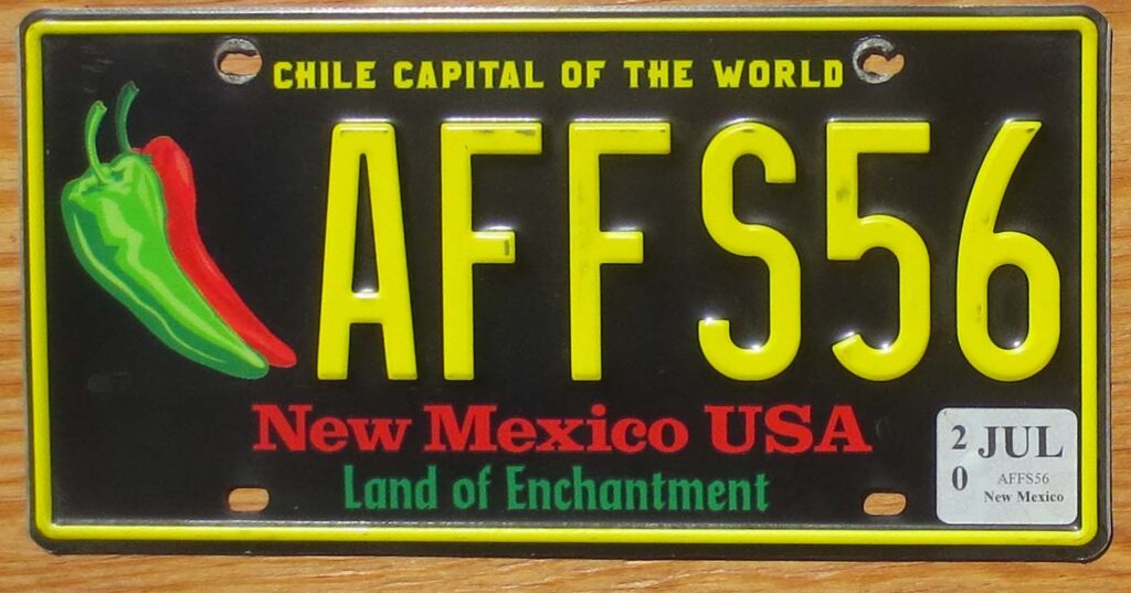 2020 New Mexico Chili Pepper vg - Automobile License Plate Store ...