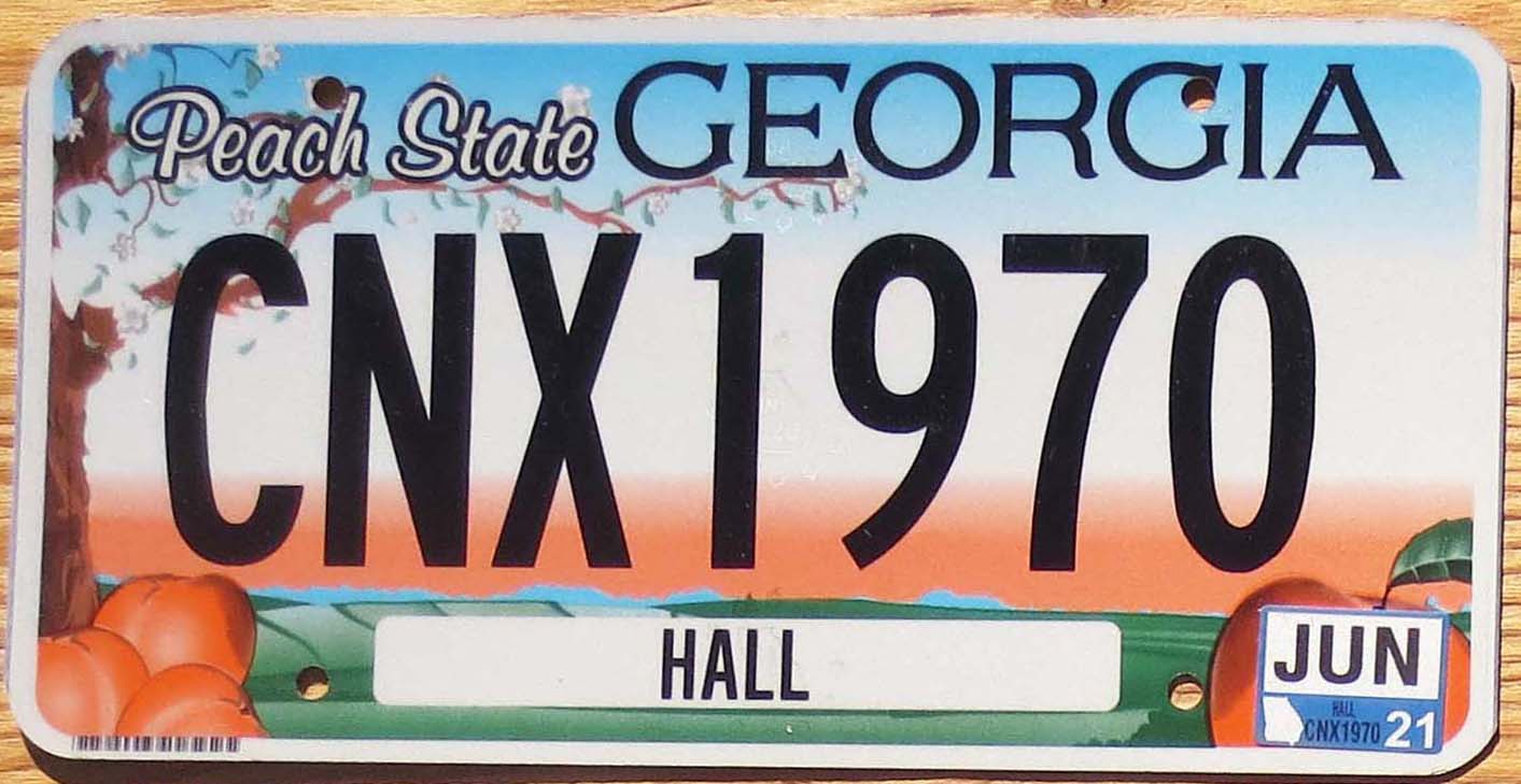 2021 Georgia – Colorful base exc- | Automobile License Plate Store ...