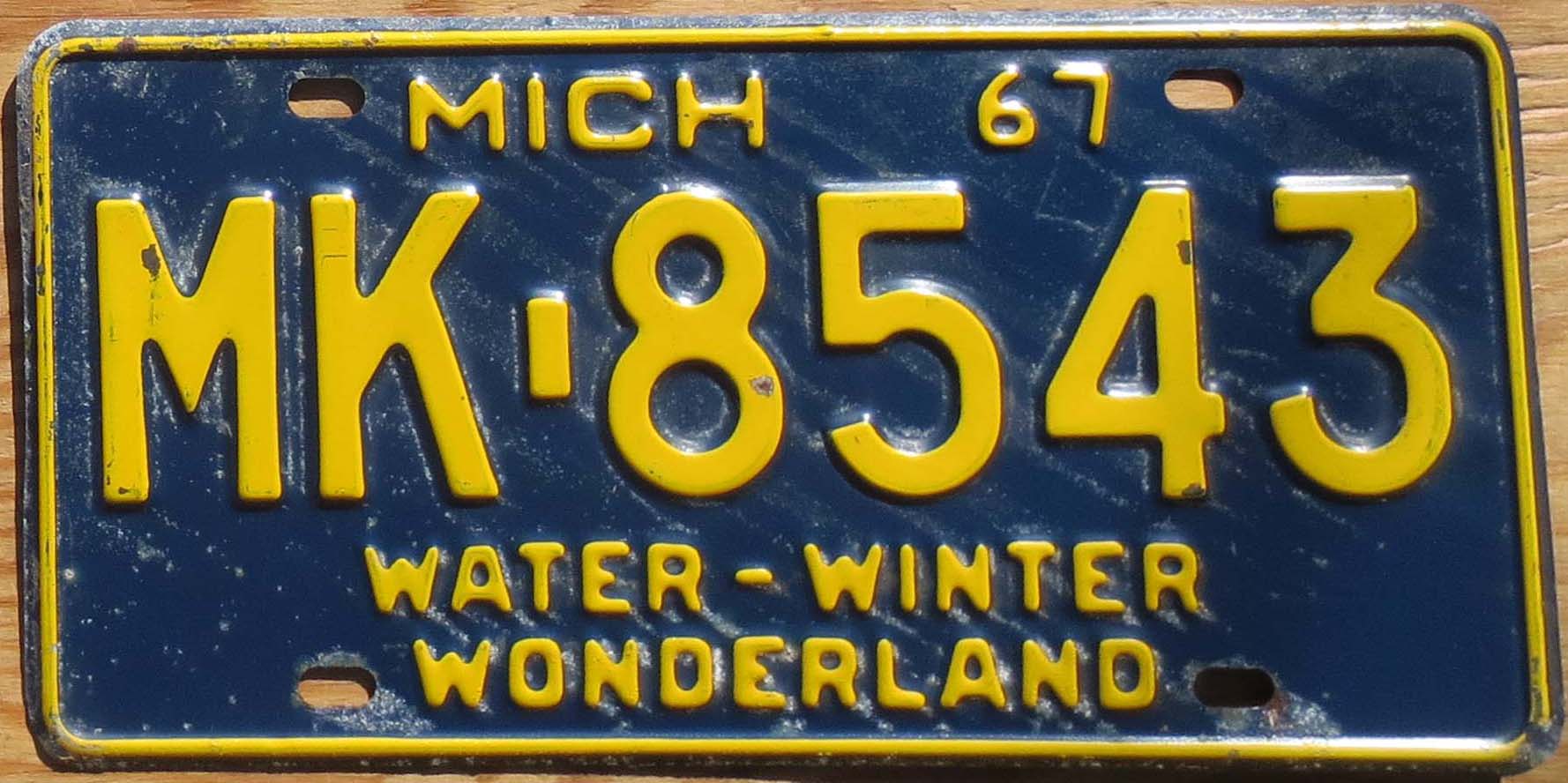 Michigan Archives - Automobile License Plate Store: Collectible License ...