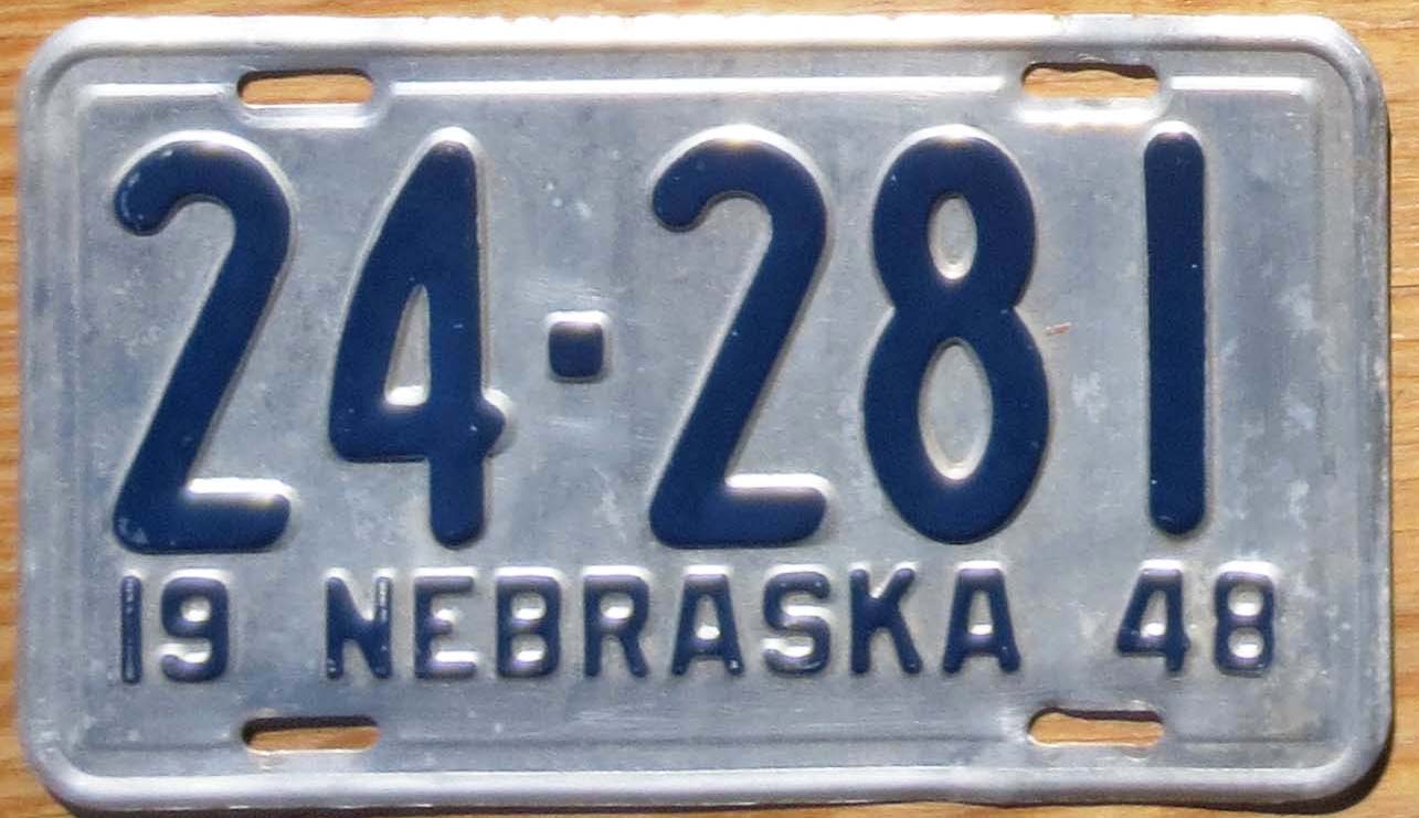 Nebraska Archives - Automobile License Plate Store: Collectible License ...