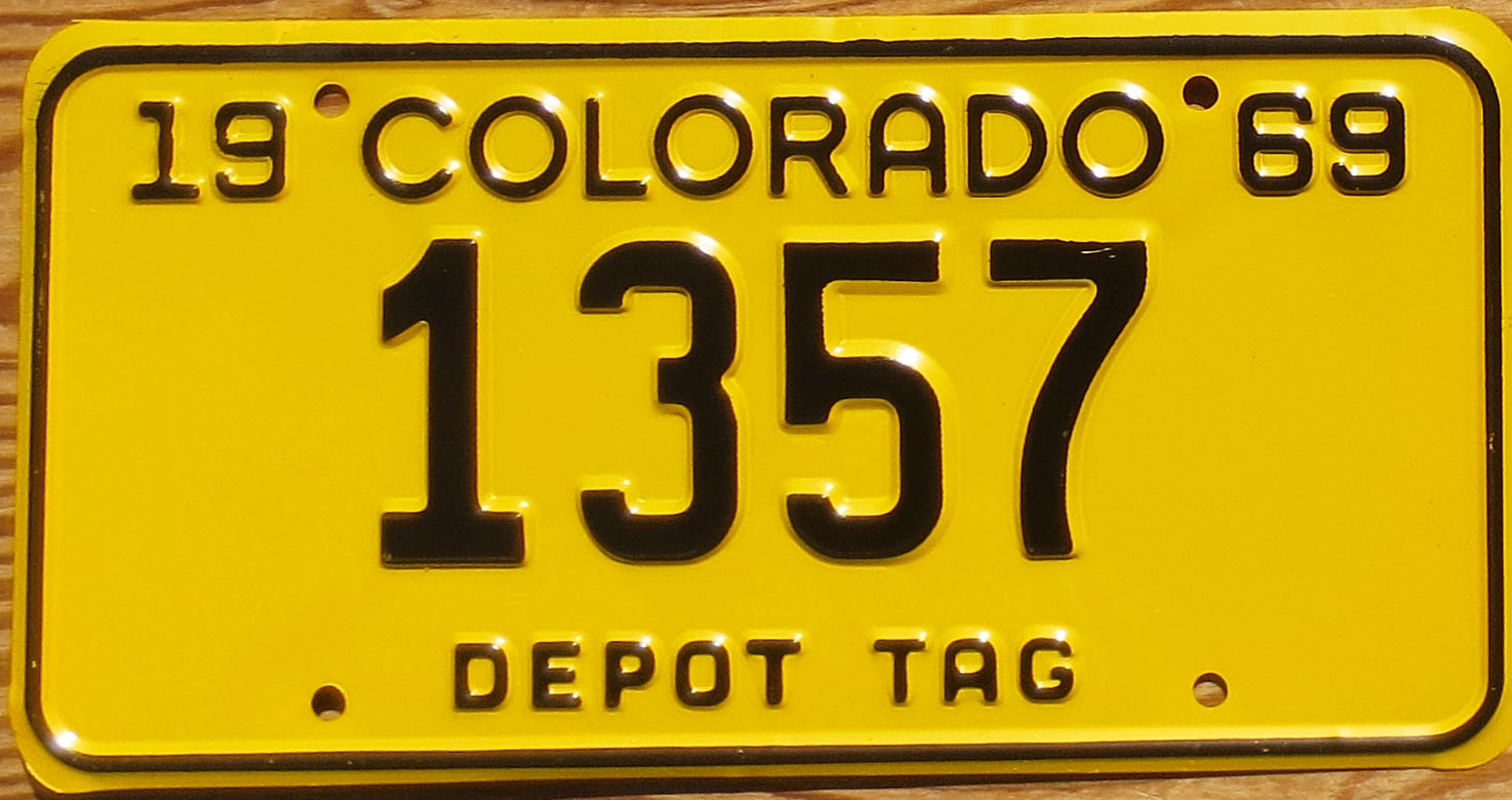 1969 Colorado depot tag mint - Automobile License Plate Store ...