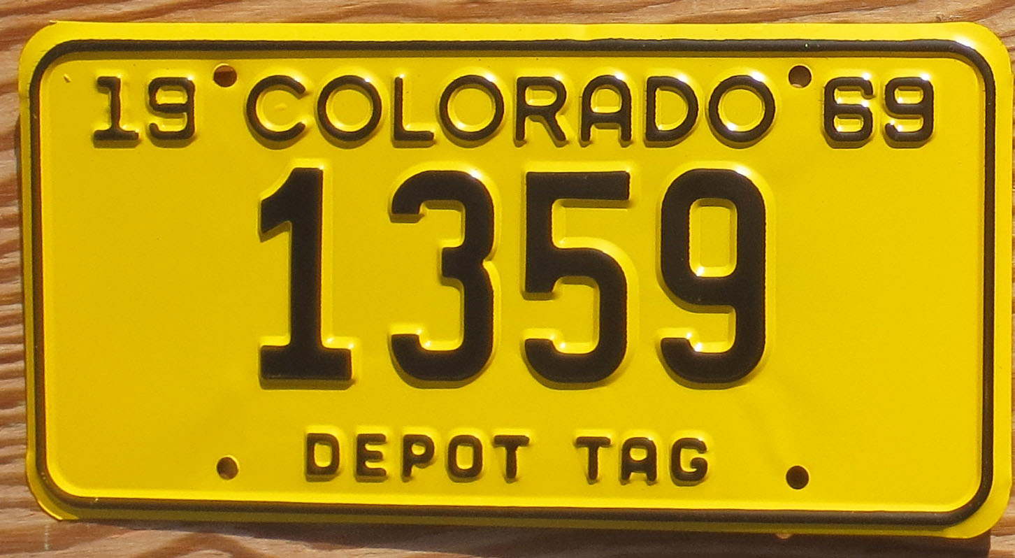 1969 Colorado depot tag mint - Automobile License Plate Store ...