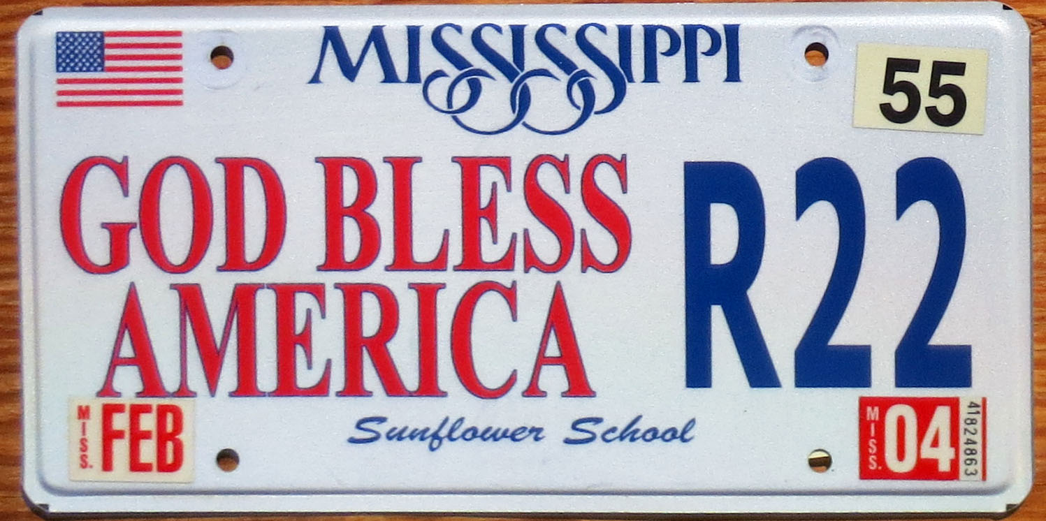 2004 Mississippi "I Love Misasissippi" vg - Automobile License Plate ...