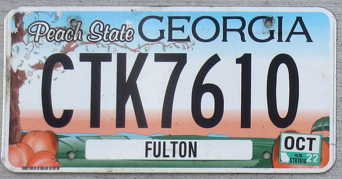 2022 Georgia - Colorful base vg - Automobile License Plate Store ...