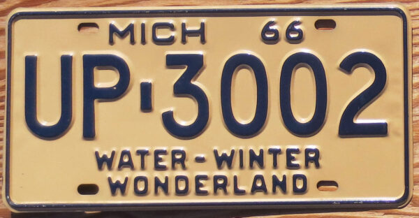 1966 Michigan mint NICE PLATE - Automobile License Plate Store ...